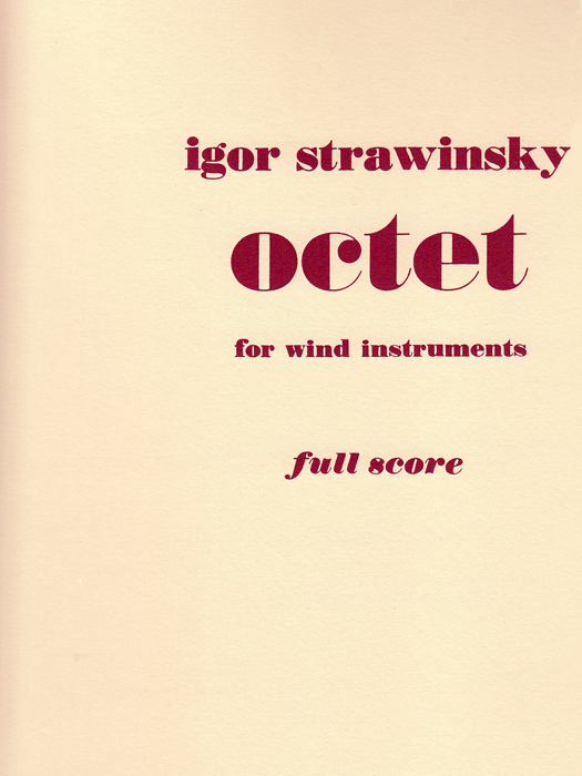 Igor Stravinsky - Octet (revised 1952) (Full score)