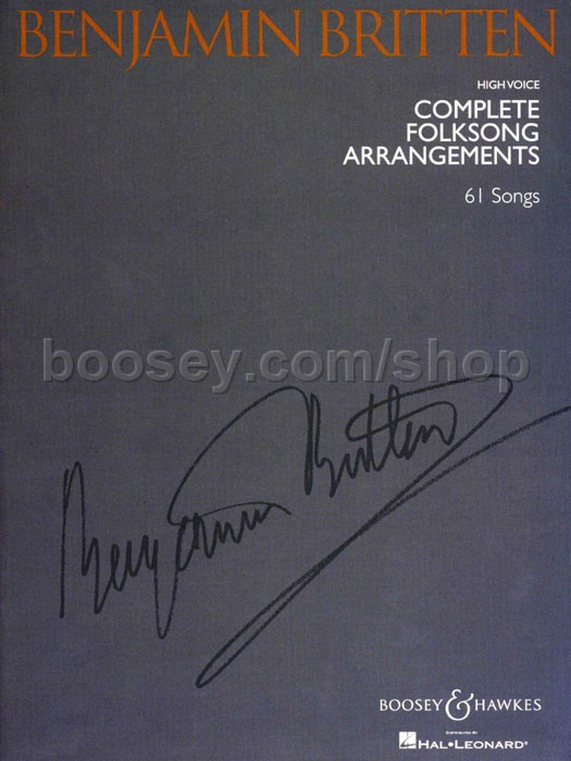 Benjamin Britten Complete Folksong Arrangements Voice And Piano