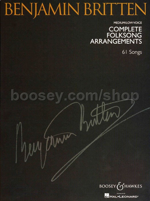 Benjamin Britten Complete Folksong Arrangements Voice And Piano