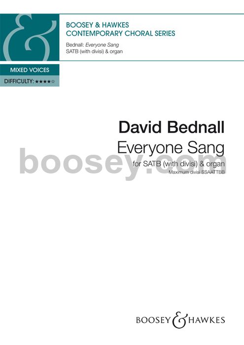 David Bednall - Everyone Sang (SATB (divisi) & Organ)