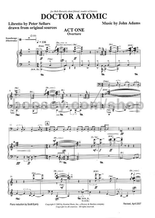 John Adams - Doctor Atomic (Vocal Score)