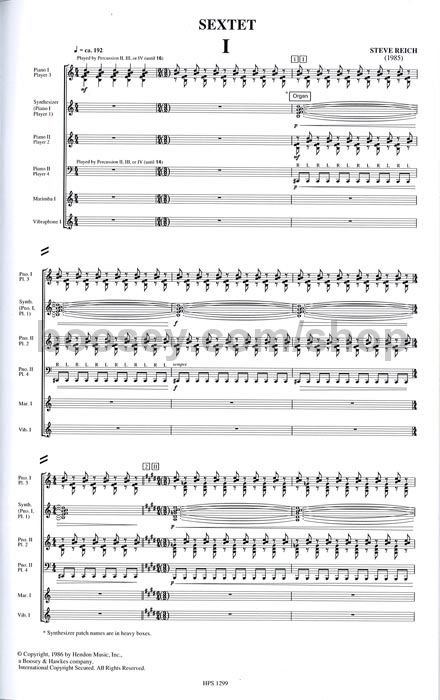 Steve Reich - Sextet