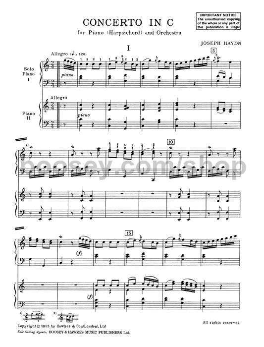 Franz Joseph Haydn - Piano Concerto In C (2 Pianos, 4 Hands)