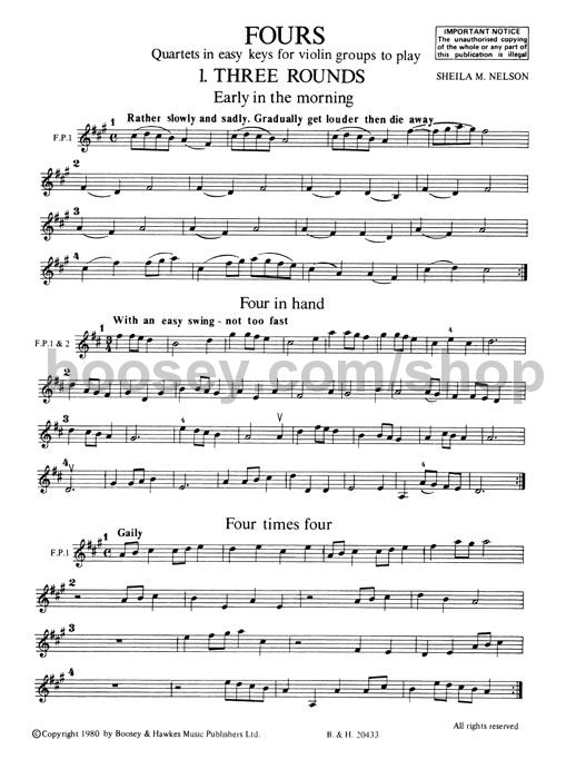 Fours (4 Violins) - Sheila Nelson
