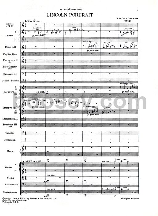 Aaron Copland - Lincoln Portrait