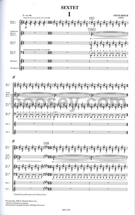 Steve Reich - Sextet