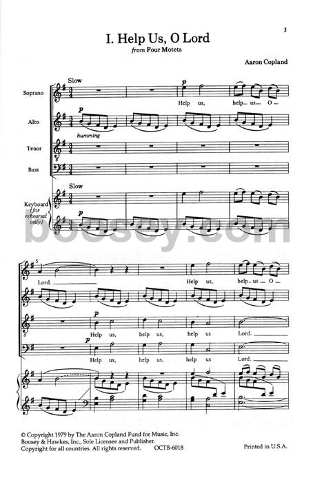 Aaron Copland - Help Us, O Lord (SATB)