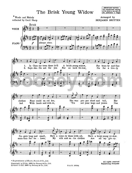 Benjamin Britten Folksong Arrangements Vol 5 Voice And Piano