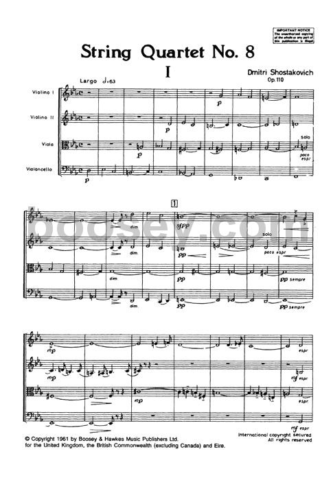 Dmitri Shostakovich - String Quartet 8 Op110