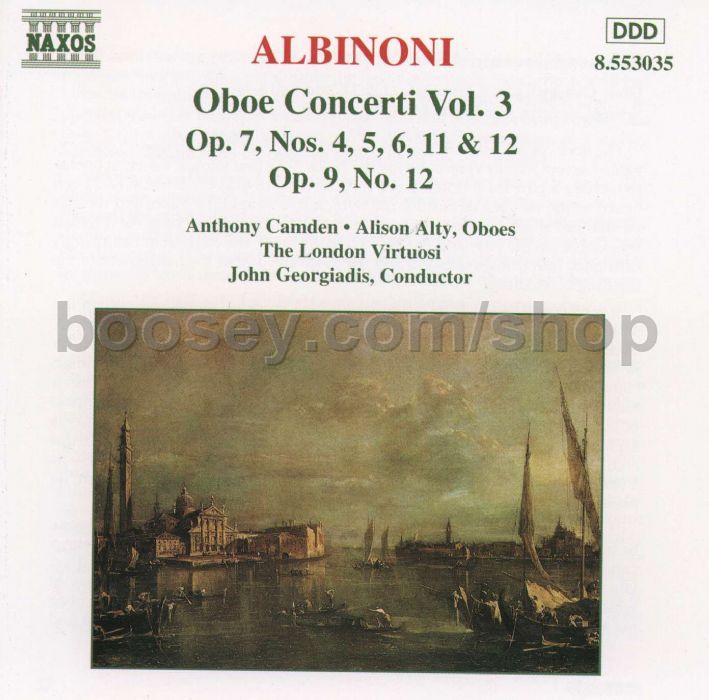 Tomaso Albinoni - Oboe Concertos vol.3 (Naxos Audio CD)