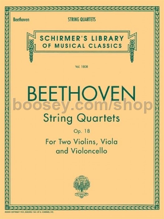 Ludwig van Beethoven - String Quartets Op. 18 - Complete (Set of Parts)