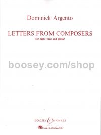 Dominick Argento - Letters From Composers (High Voice & Guitar)