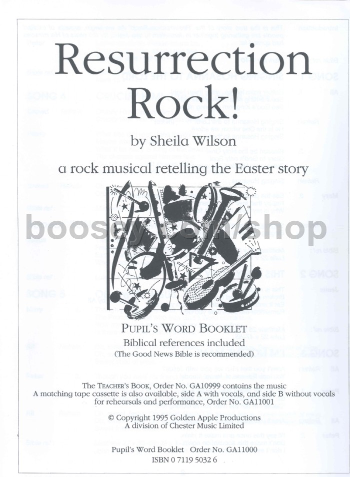 Resurrection Rock! (pupil's word booklet) - Wilson, Sheila