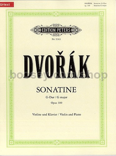 Antonín Dvorák Sonatina In G Op 100