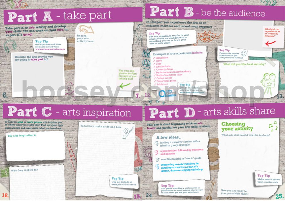 Arts Award Bronze Arts Log A4 - Individual