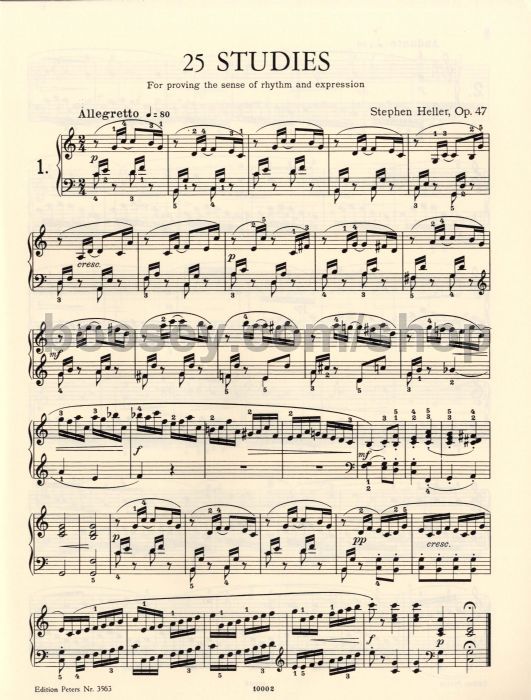 25 Studies for Rhythm and Expression Op. 47 - Stephen Heller